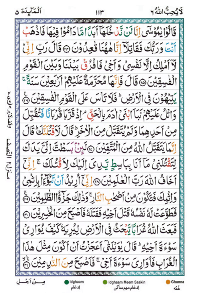 Read Quran Juzz 6 - 6th Parah - Meri Web