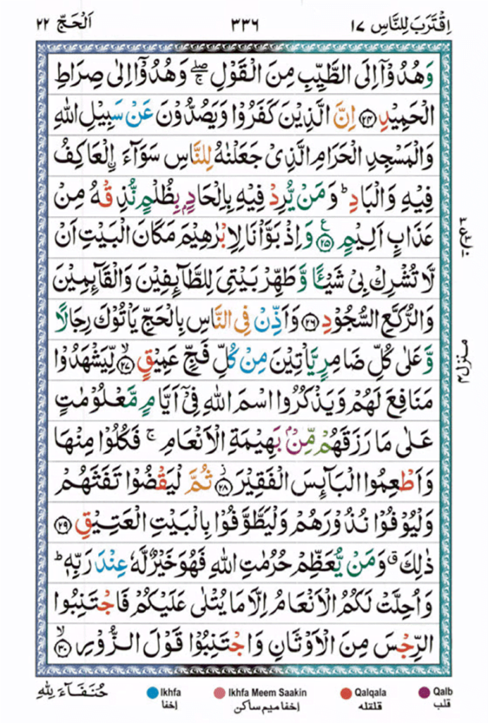 Surah Al Hajj Read and Listen - Meri Web