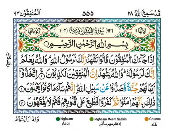 Surah Al Munafiqun - Meri Web