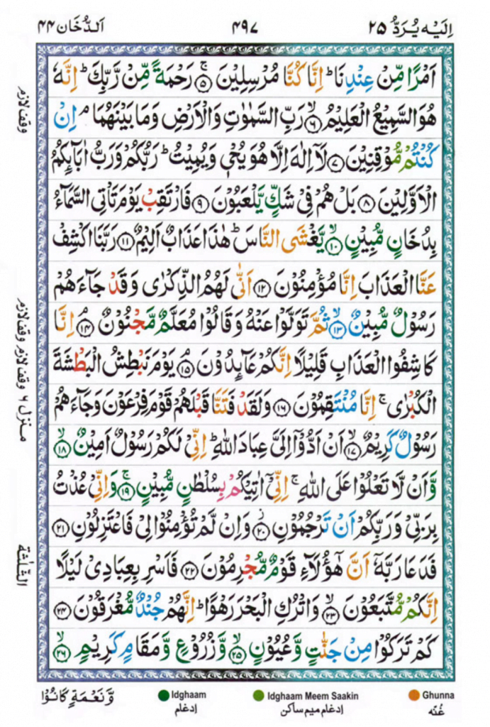 Read Quran Juzz 25 - 25 Parah - Meri Web