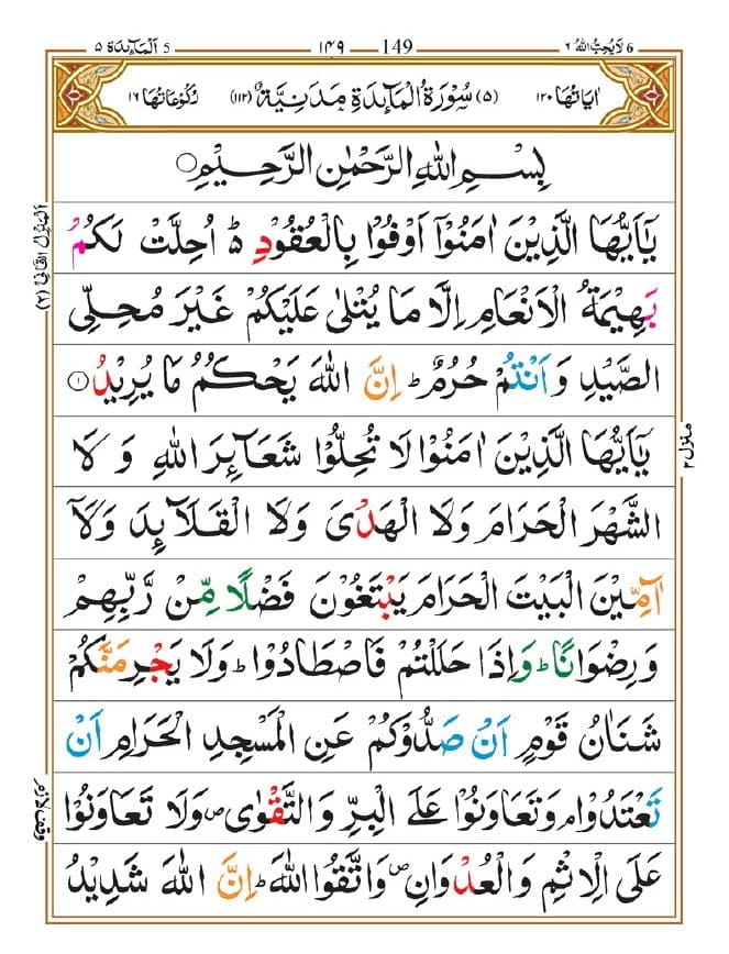 Surah Al Maidah (The Table Spread) - Meri Web