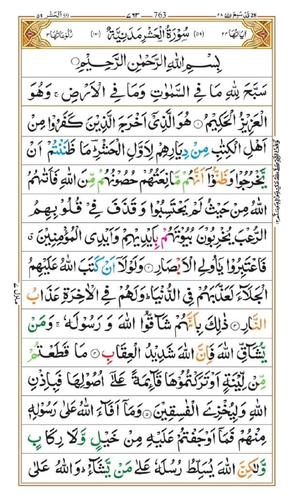 Surah Al Hashr - Meri Web